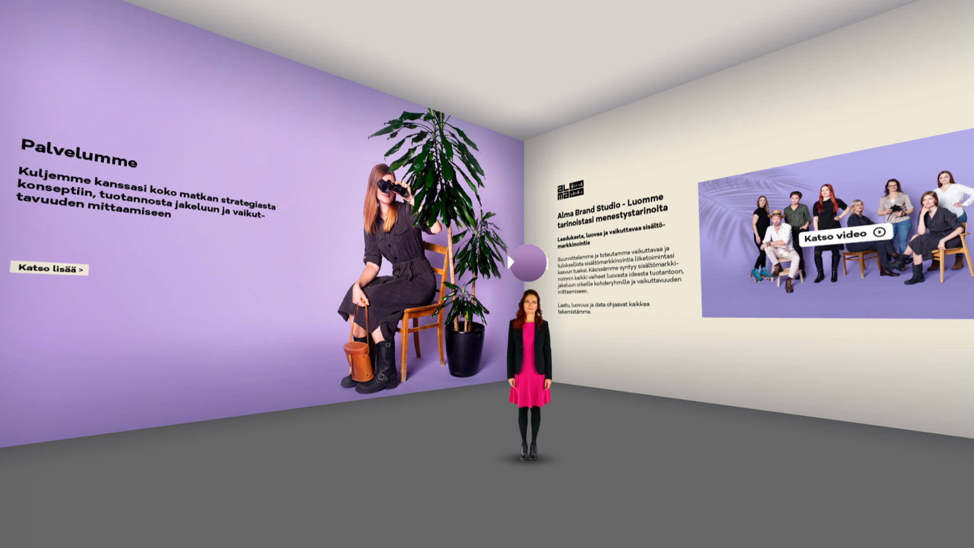 Alma Brand Studio's content marketing services in virtual showroom