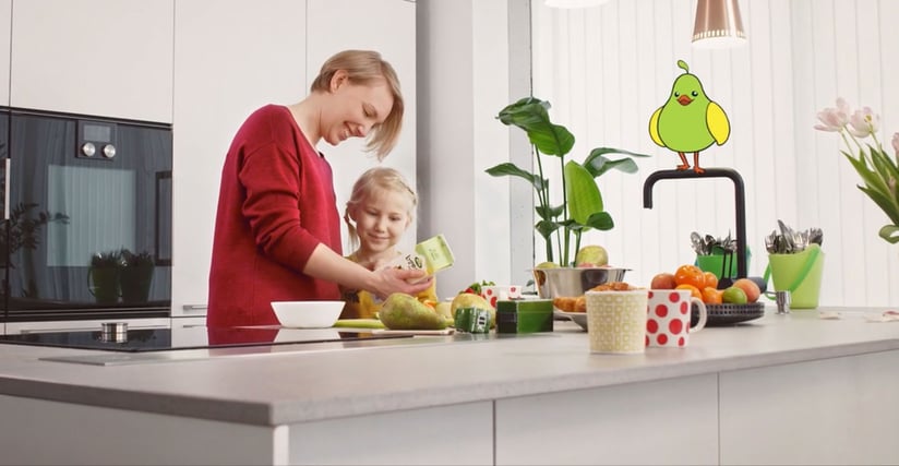 Recycling gamified with augmented reality